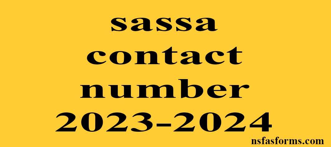 Sassa Contact Number 2023 2024