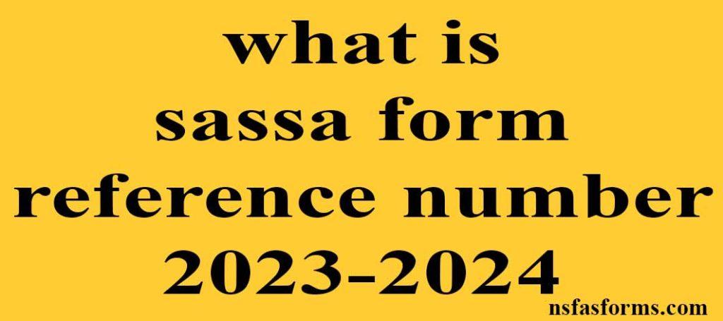 what is sassa form reference number 2023-2024 what is sassa form reference number 2023-2024